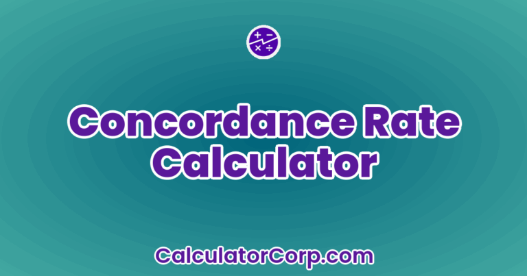Concordance Rate Calculator