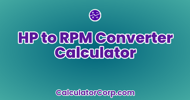 HP To RPM Converter