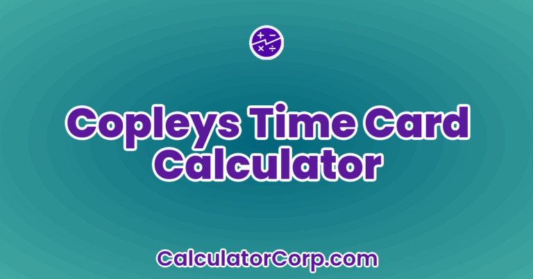 Copley Time Card Calculator