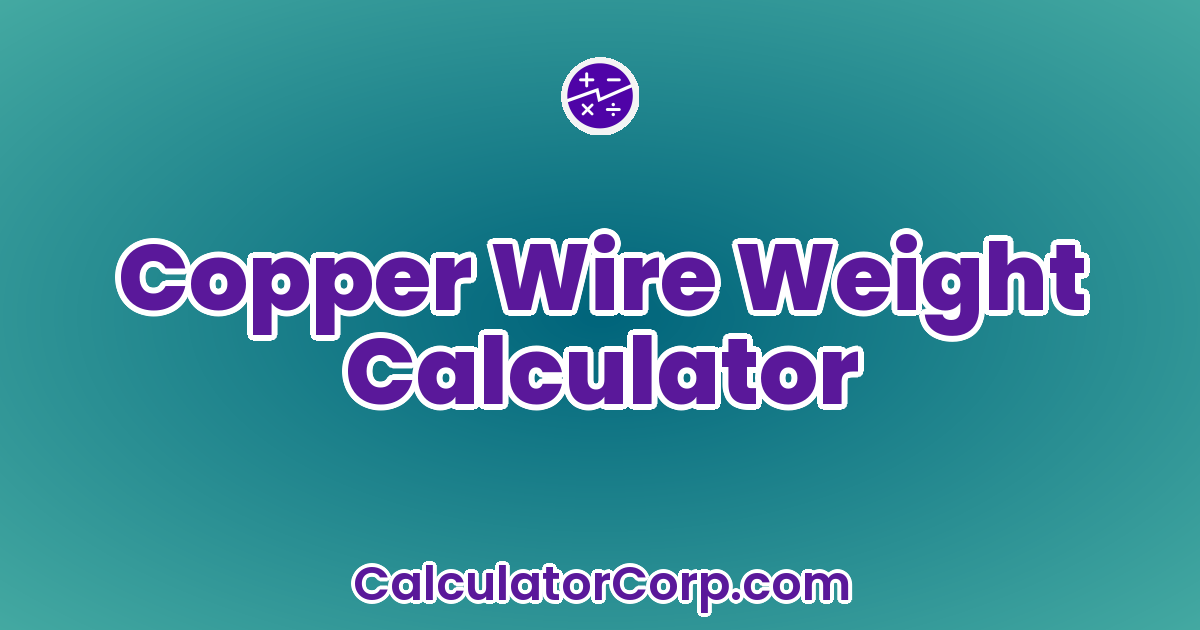 Copper Wire Weight Calculator