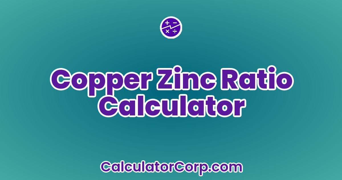 Copper Zinc Ratio Calculator