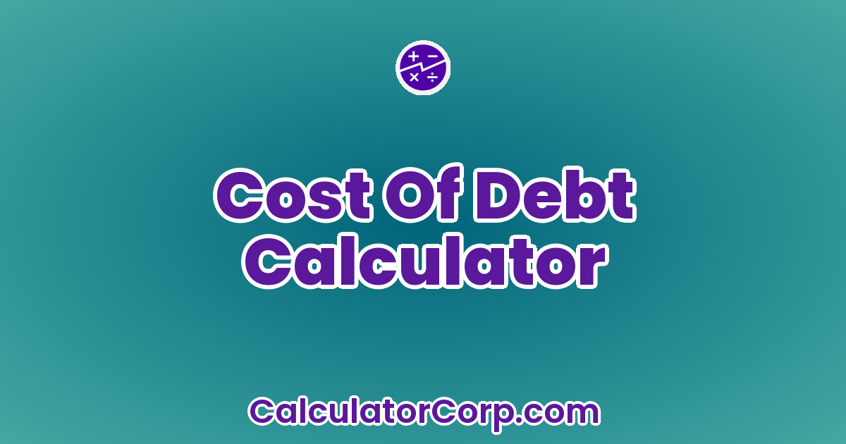 Cost Of Debt Calculator