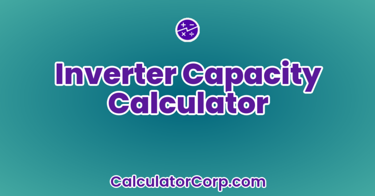 Inverter Capacity Calculator