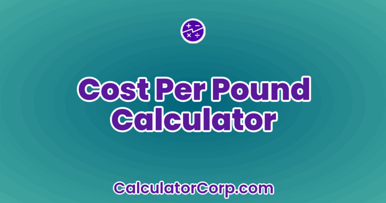 Cost Per Pound Calculator