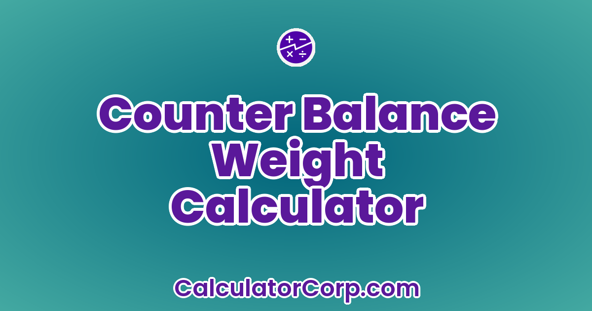 Counter Balance Weight Calculator