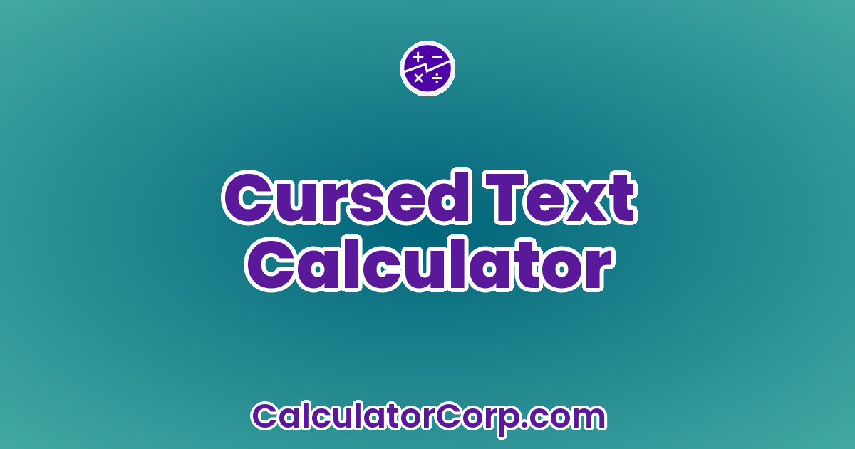 Cursed Text Calculator