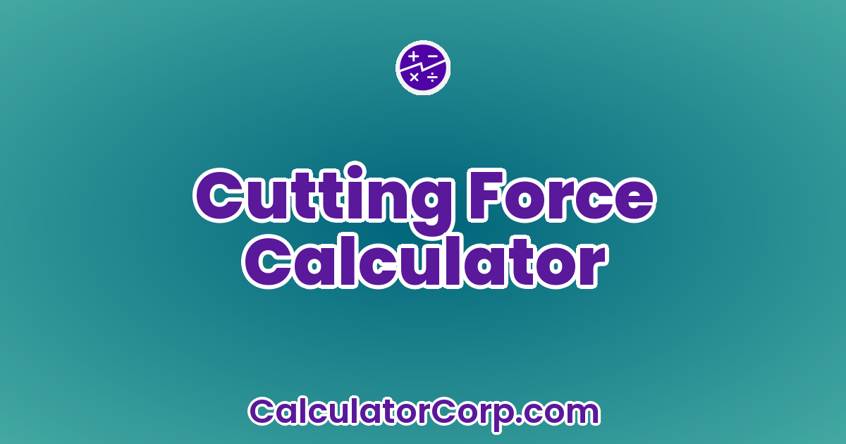 Cutting Force Calculator