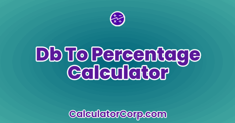 Db To Percentage Calculator