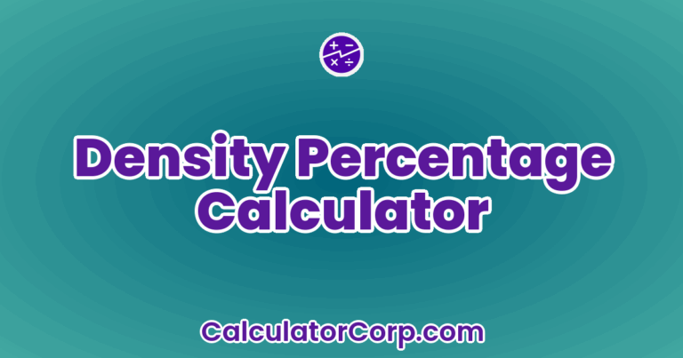 Density Percentage Calculator