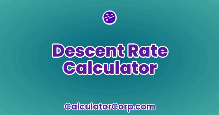 Descent Rate Calculator
