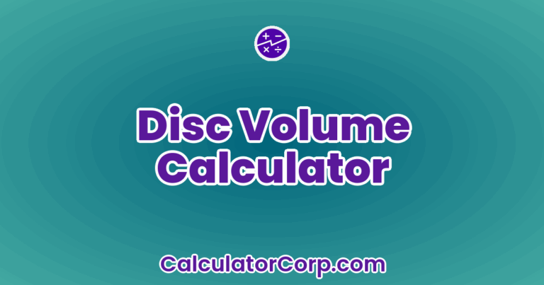 Disc Volume Calculator