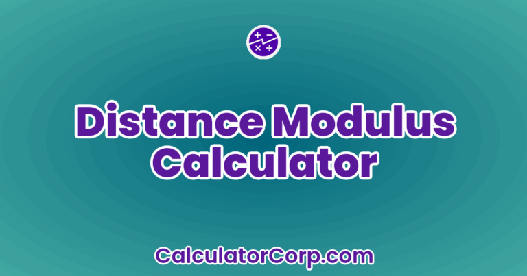 Distance Modulus Calculator
