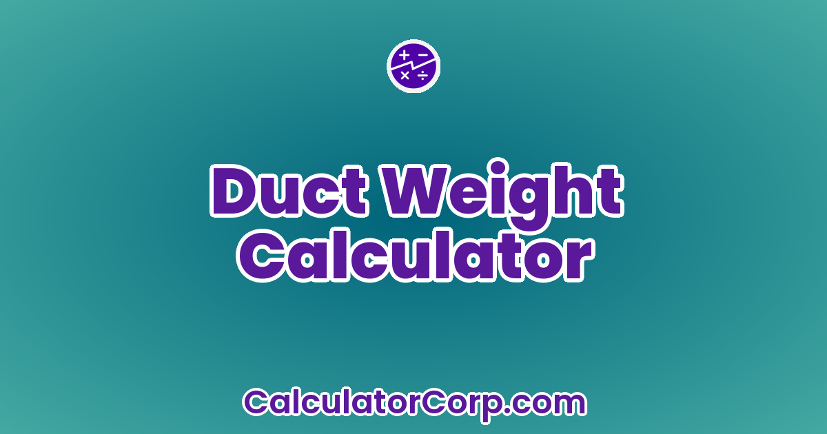 Duct Weight Calculator