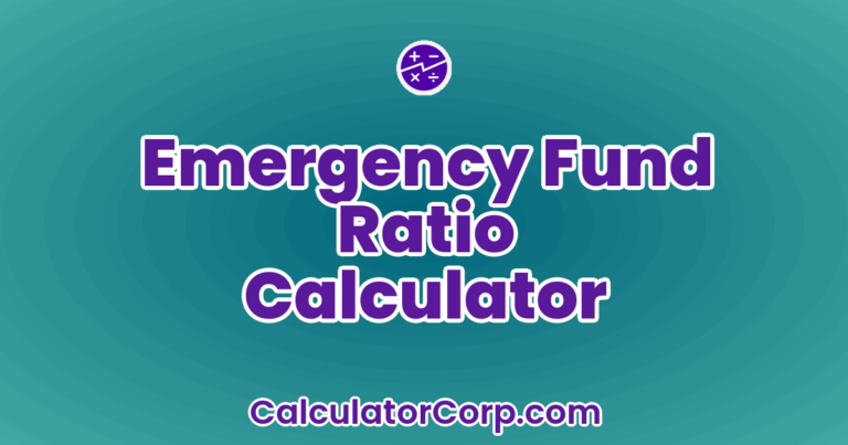 Emergency Fund Ratio Calculator