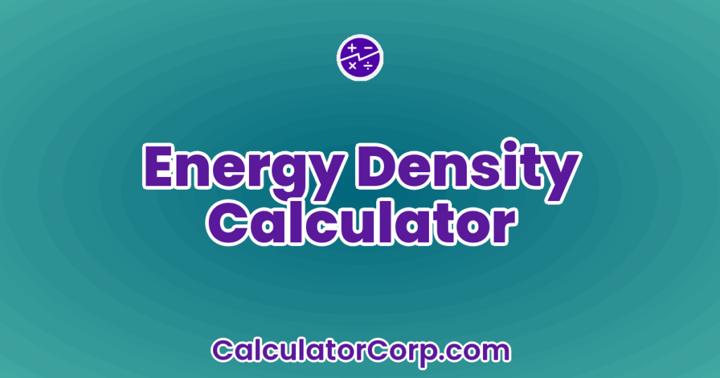 Energy Density Calculator