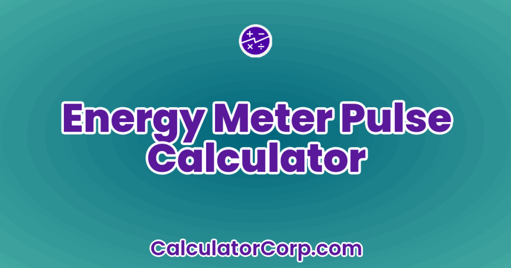 Energy Meter Pulse Calculator