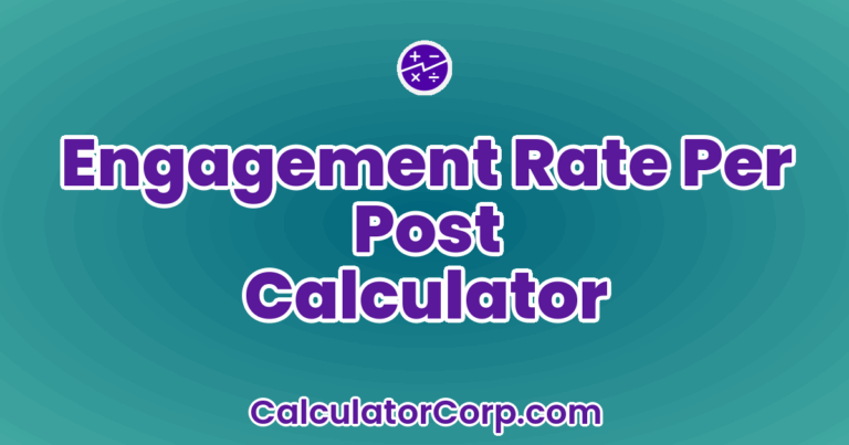 Engagement Rate Per Post Calculator