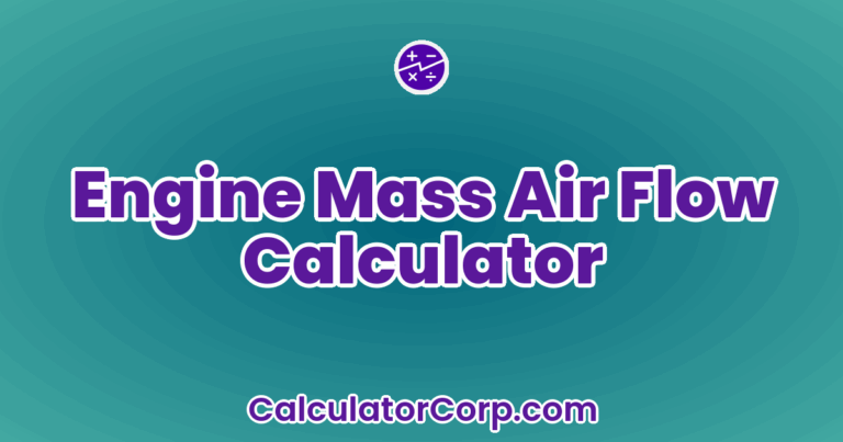 Engine Mass Air Flow Calculator