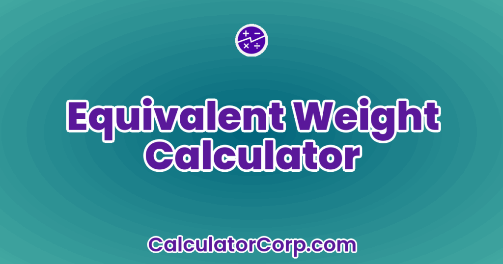 Equivalent Weight Calculator