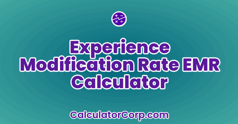 Experience Modification Rate EMR Calculator