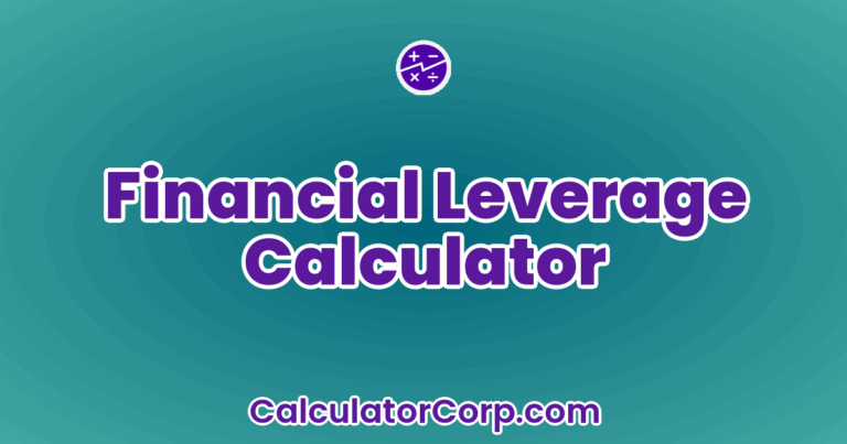 Financial Leverage Calculator