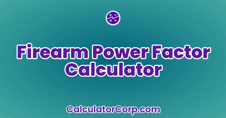 Firearm Power Factor Calculator