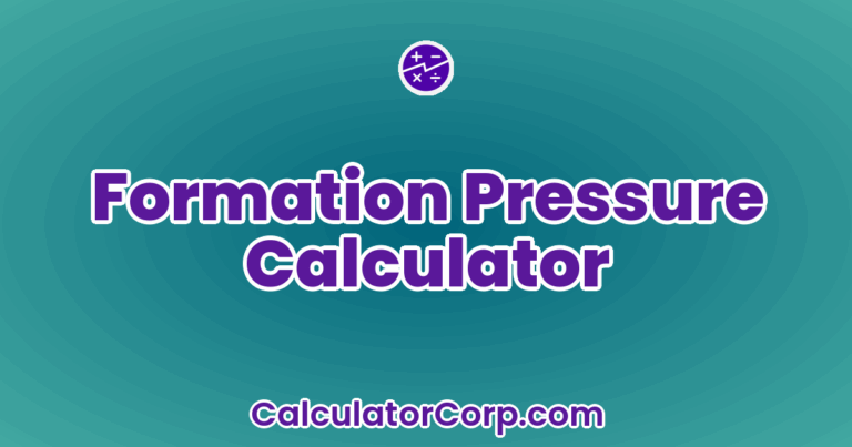 Formation Pressure Calculator