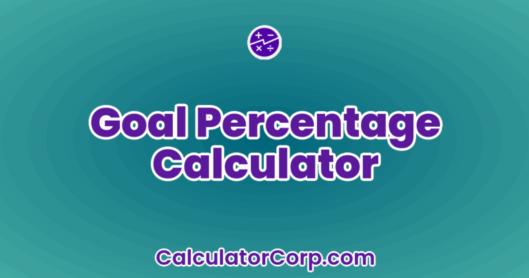 Goal Percentage Calculator