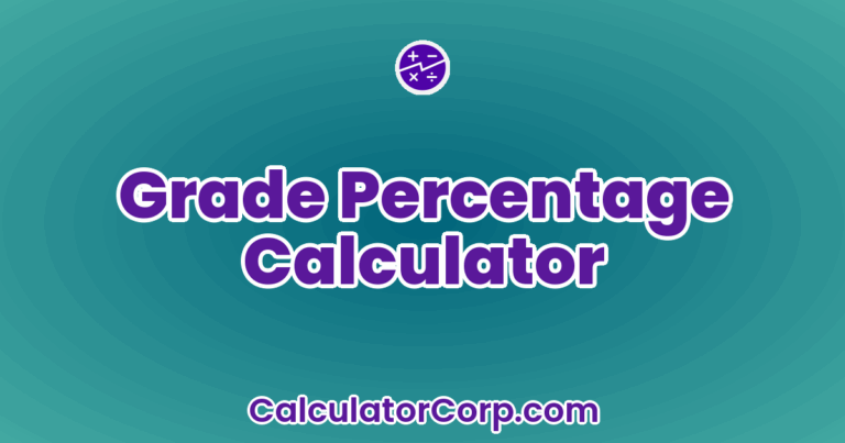 Grade Percentage Calculator