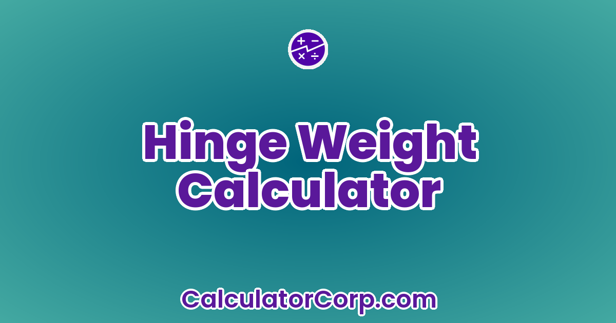 Hinge Weight Calculator
