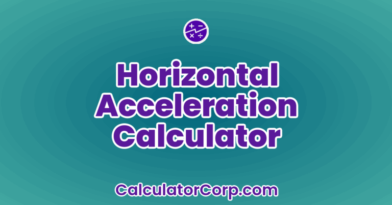 Horizontal Acceleration Calculator