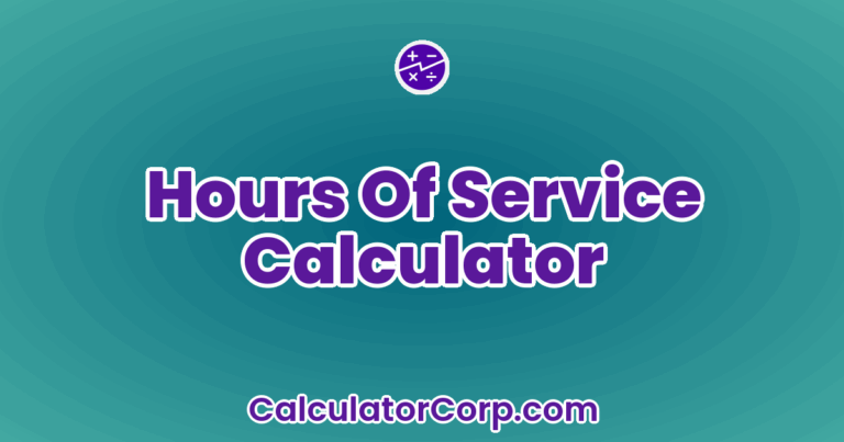 Hours Of Service Calculator