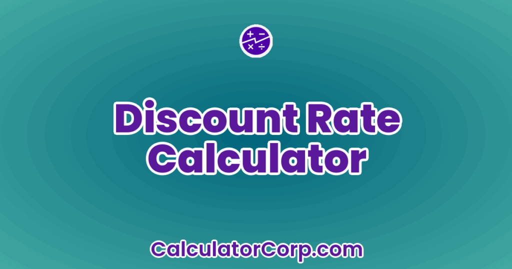 How To Calculate Discount Rate Calculator