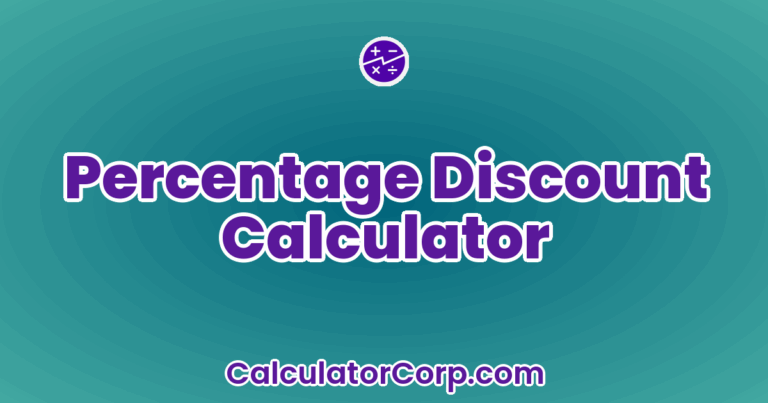 How To Calculate Percentage Discount Calculator
