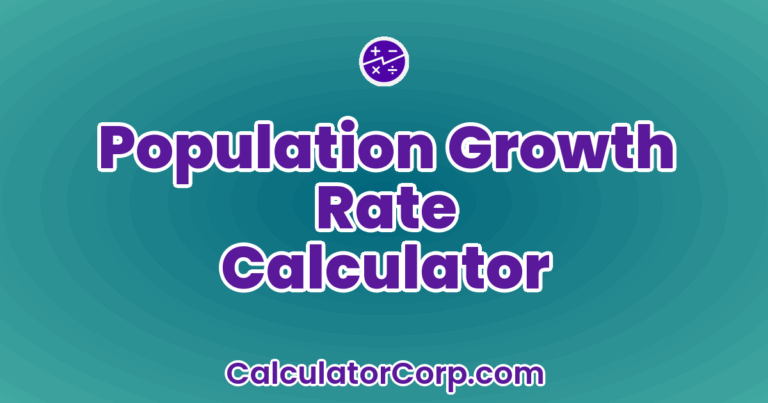 How To Calculate Population Growth Rate Calculator