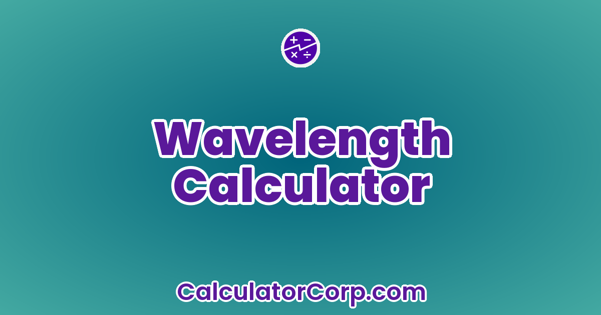How To Calculate Wavelength Calculator
