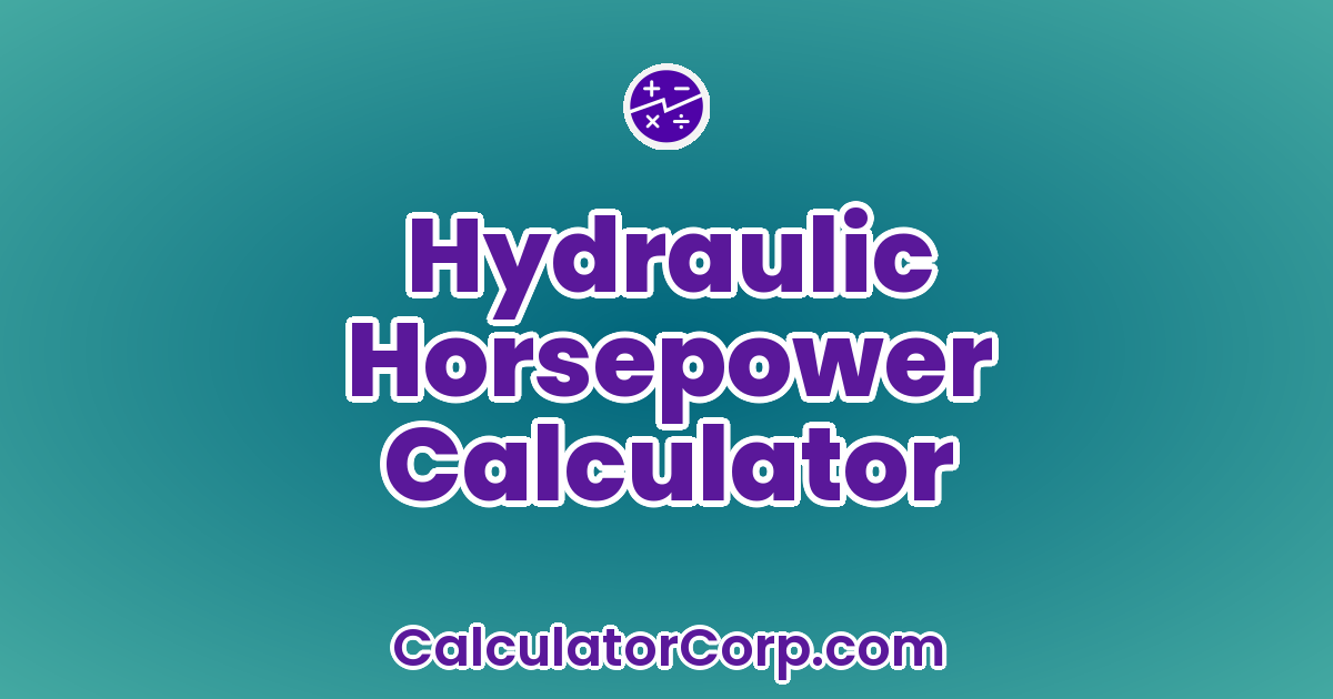 Hydraulic Horsepower Calculator