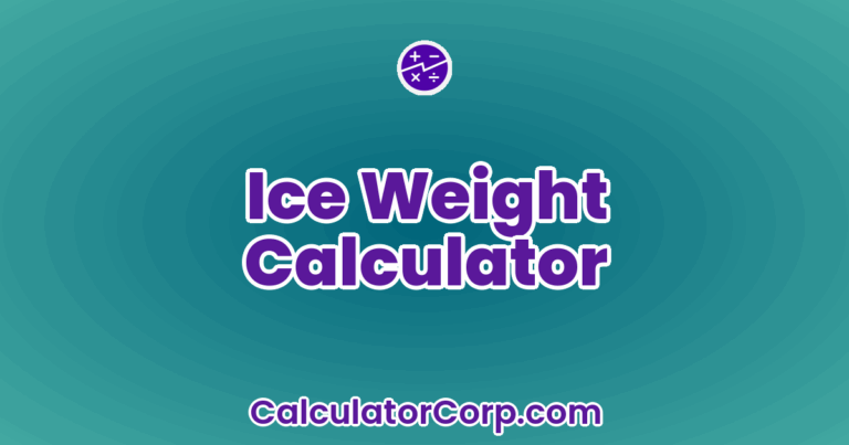Ice Weight Calculator