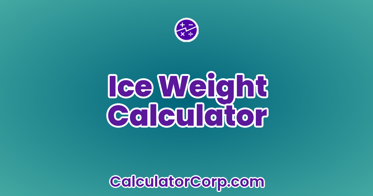Ice Weight Calculator
