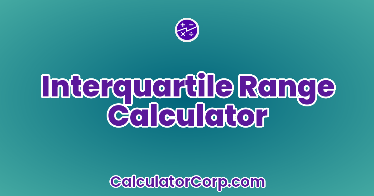 Interquartile Range Calculator