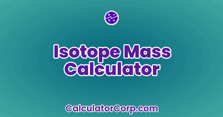 Isotope Mass Calculator
