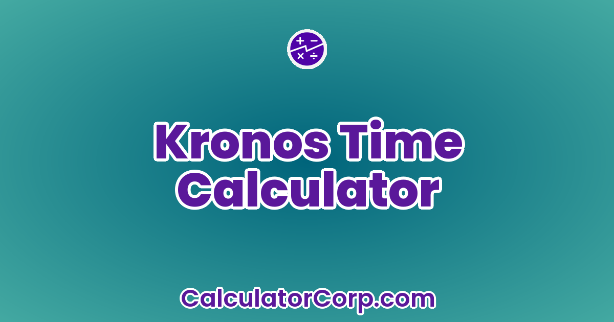 Kronos Time Calculator