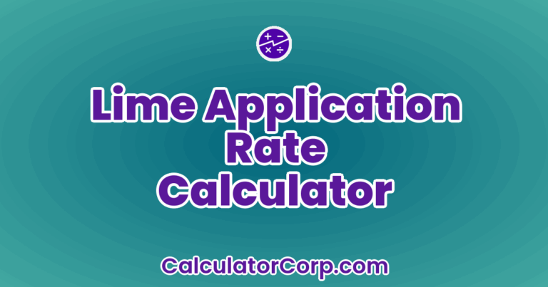 Lime Application Rate Calculator