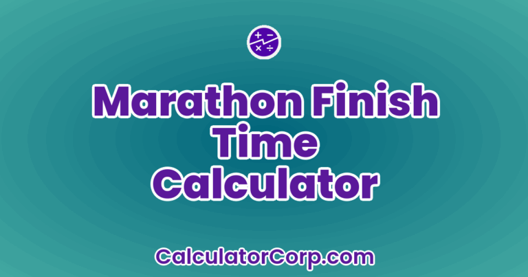 Marathon Finish Time Calculator