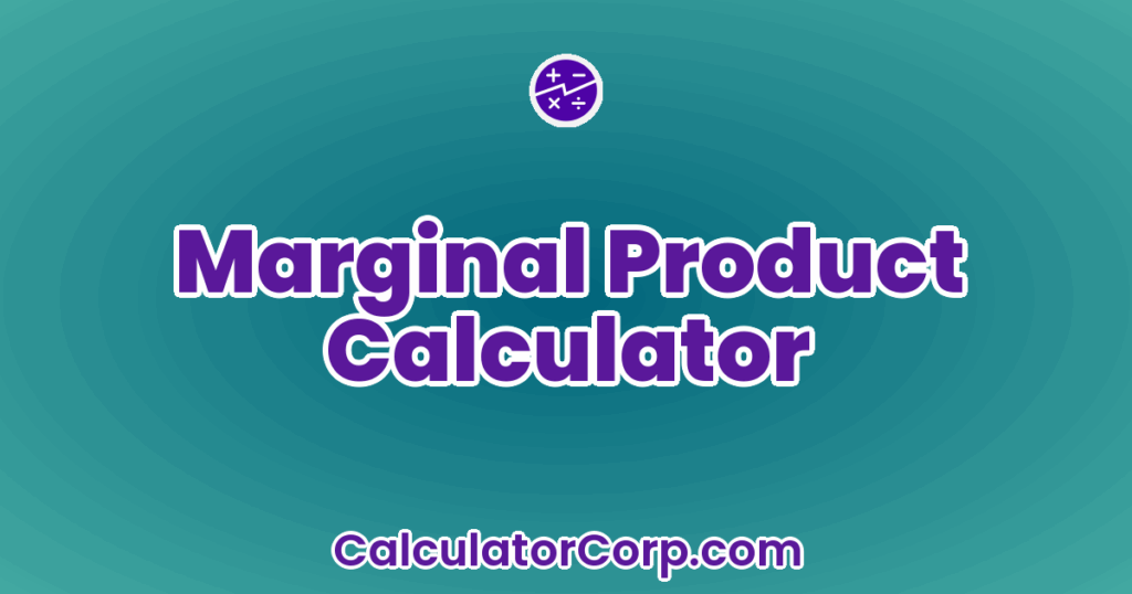 Marginal Product Calculator