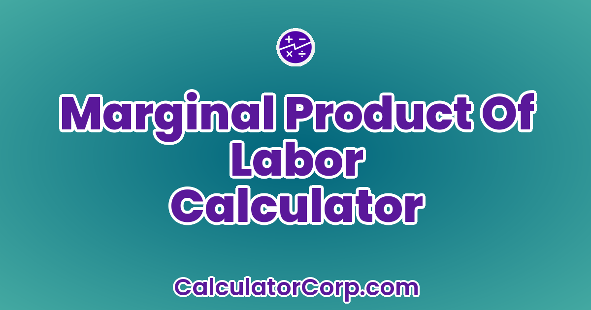 Marginal Product Of Labor Calculator