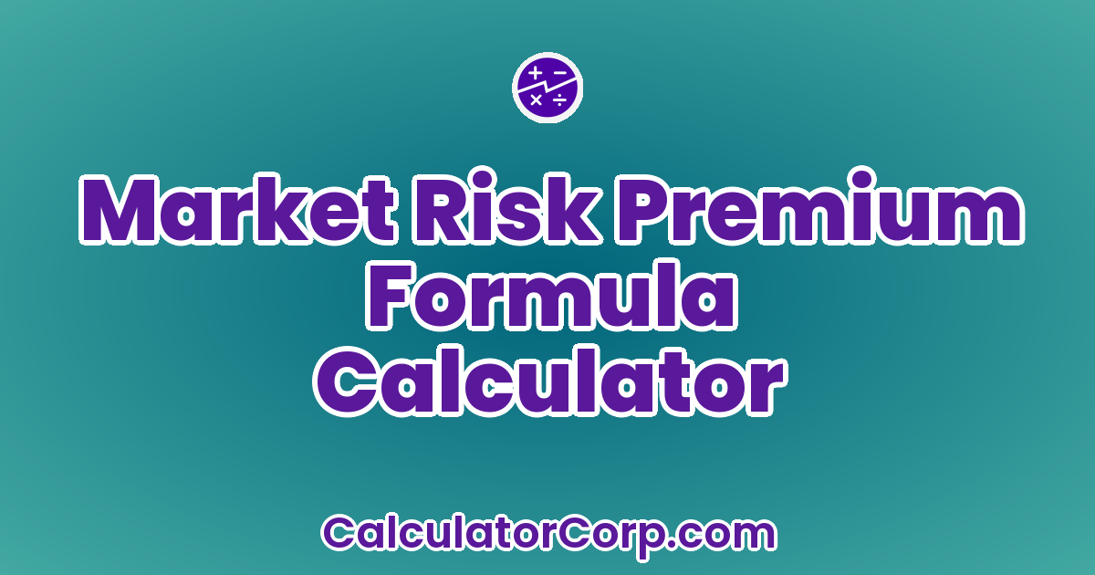 Market Risk Premium Formula Calculator