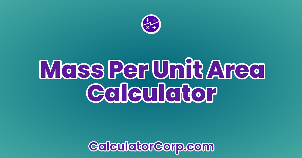 Mass Per Unit Area Calculator