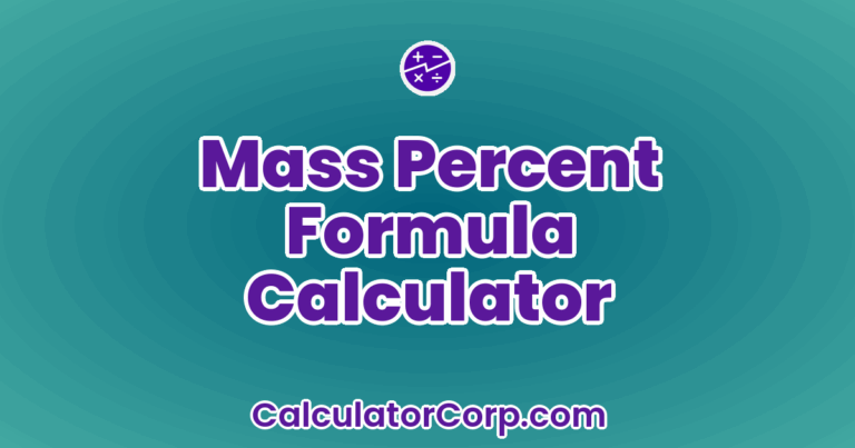 Mass Percent Formula Calculator