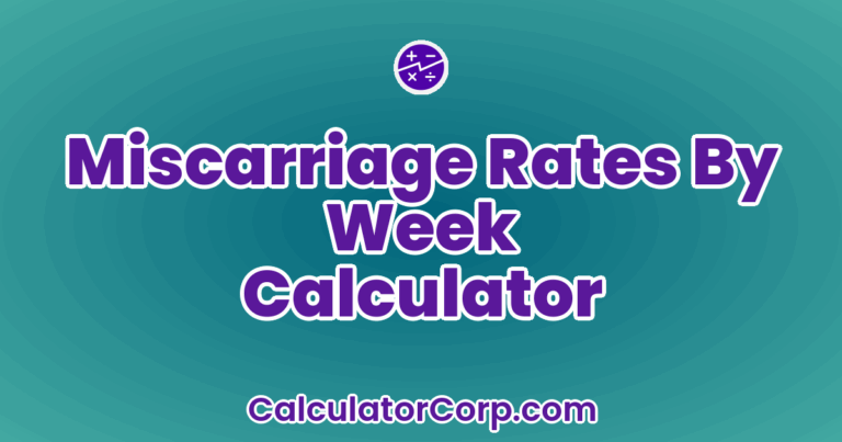 Miscarriage Rates By Week Calculator